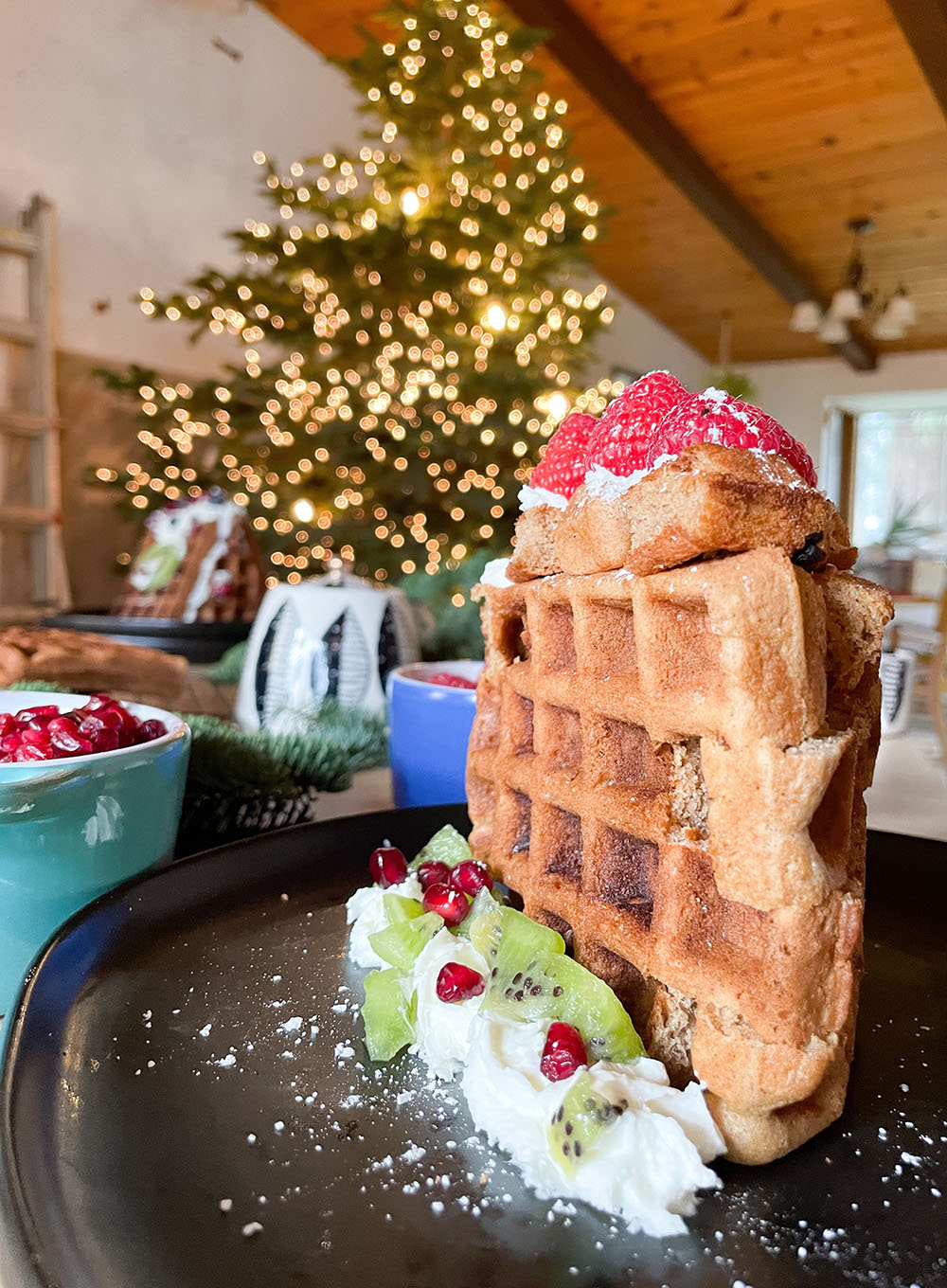 Krusteaz Waffle Gingerbread Houses - Banyan Bridges