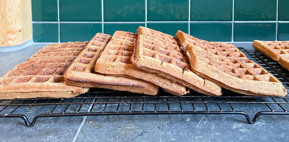 Krusteaz Waffle Gingerbread Houses - Banyan Bridges