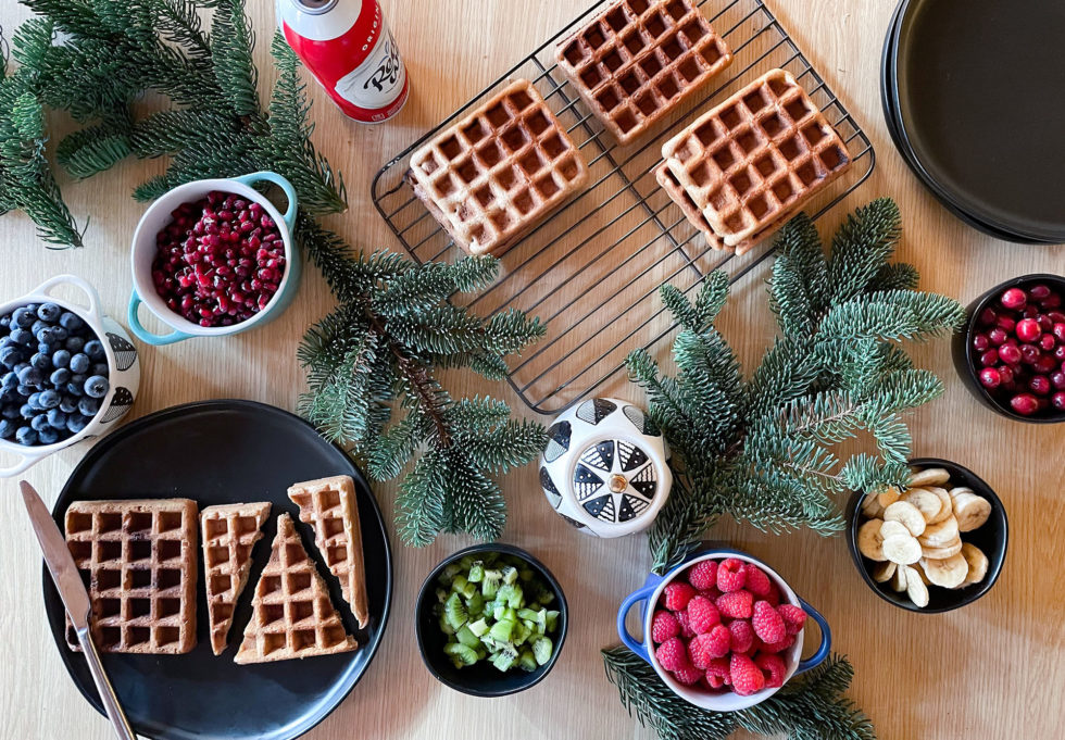 Krusteaz Waffle Gingerbread Houses - Banyan Bridges